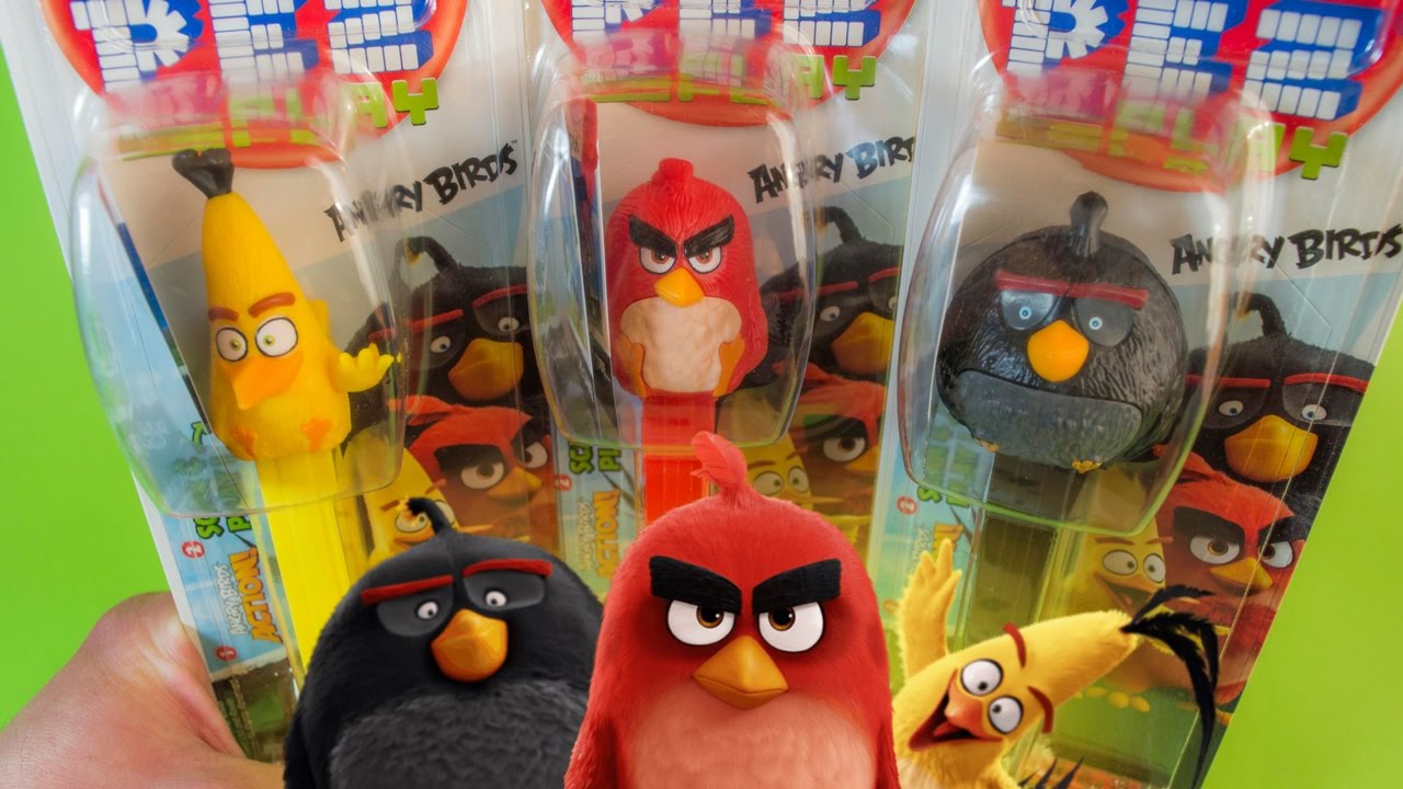 PEZ Angry Birds candy dispensers unboxing - YouTube