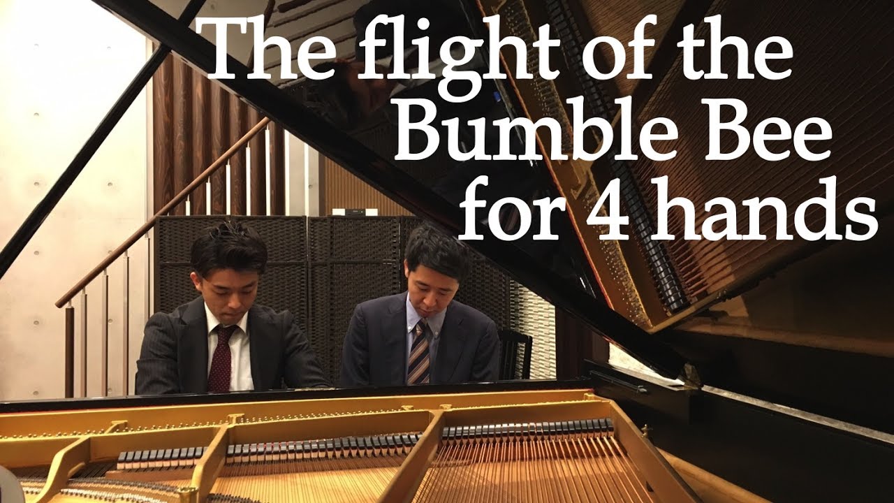 熊蜂の飛行 / The flight of the Bumble Bee for 4 hands - YouTube