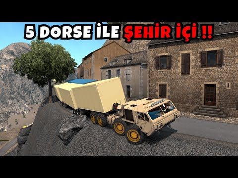 ŞEHİR İÇİNE 5 DORSE ASKERİ YÜK İLE GİRDİK !! | 8X8 OSHKOSH HELMETT MOD