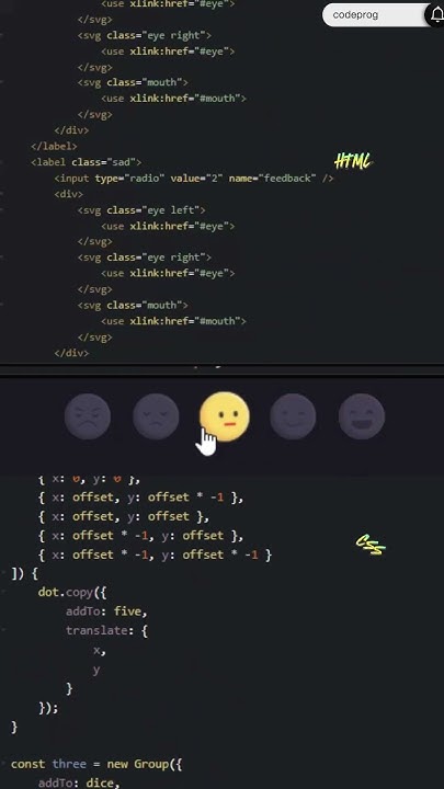 Rating With Emoticons Html And Css Shortvideo Shorts Short Html Css Html5 Code Youtube
