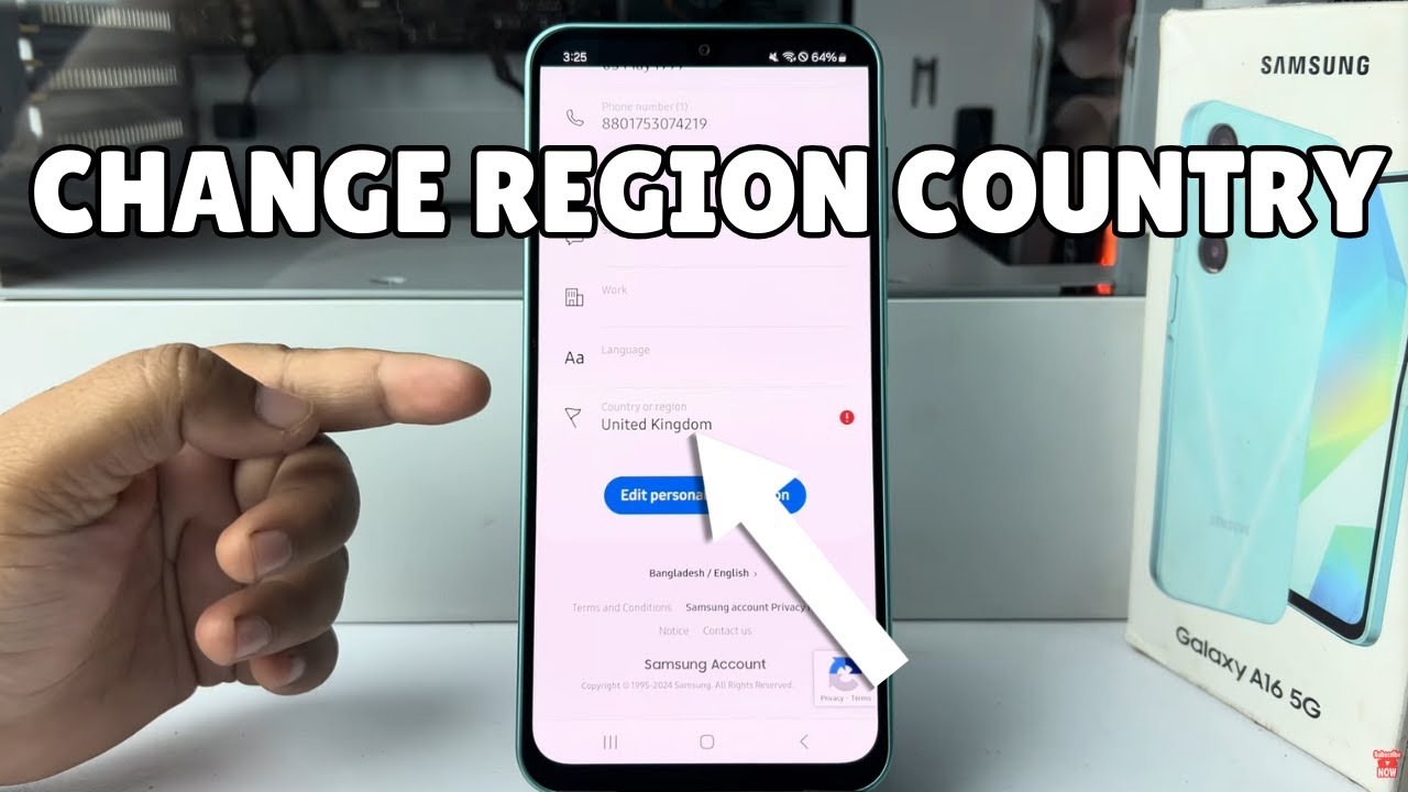 Galaxy A16: How To Change Region/Country in Samsung - YouTube