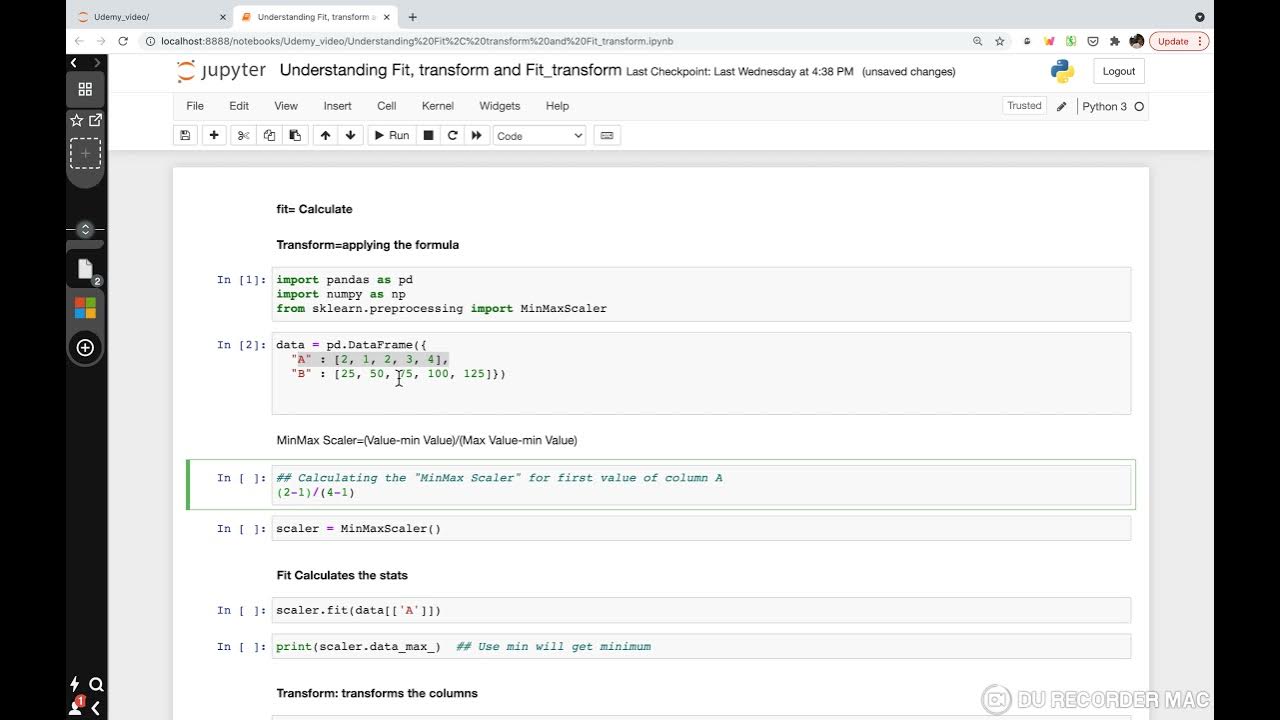 ML: Scikit Learn fit, transform and fit_transform Method - YouTube