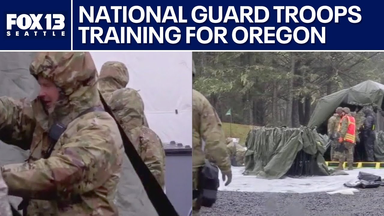 US National Guard troops training for deployment in Oregon - YouTube