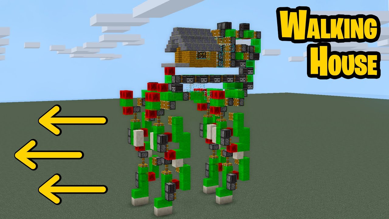 HOW TO MAKE A WALKING HOUSE IN MINECRAFT YouTube how-to-make-a-walking-house-in-minecraft-youtube