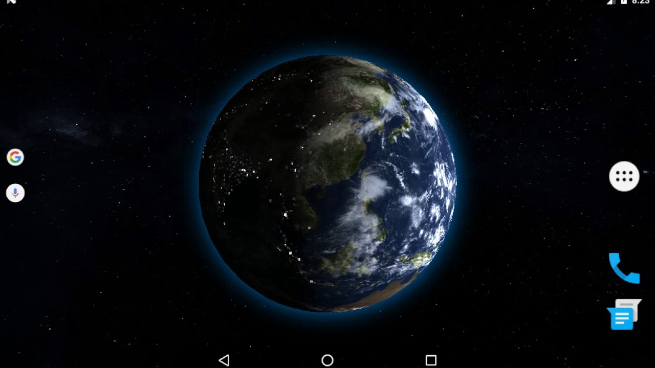 Earth 3D Live Wallpaper Tablet Preview - YouTube