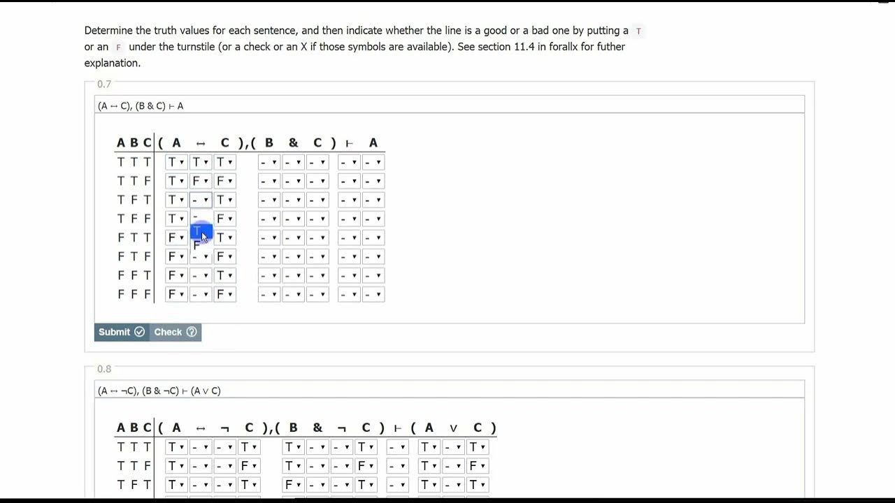 truth tables, checking for validity (Carnap, 2b) - YouTube
