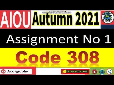 AIOU Code 308 Solved Assignment No.1 Autumn 2021 || Subject: General Science || Level: FA/ I Com ...