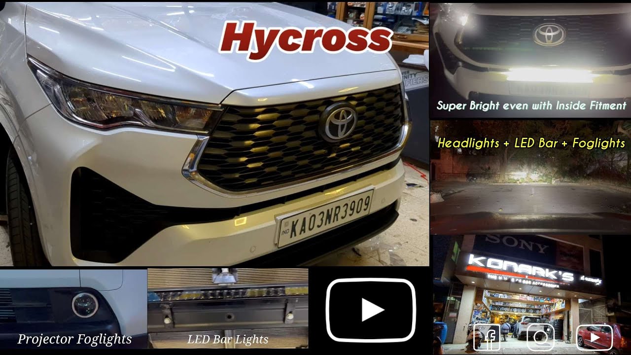 Best Upgrades in Innova Hycross (Part 2) | Hella 20-LED Bar Lights ...