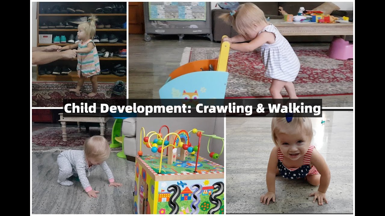 Child Development: Raven learns to crawl & walk. - YouTube