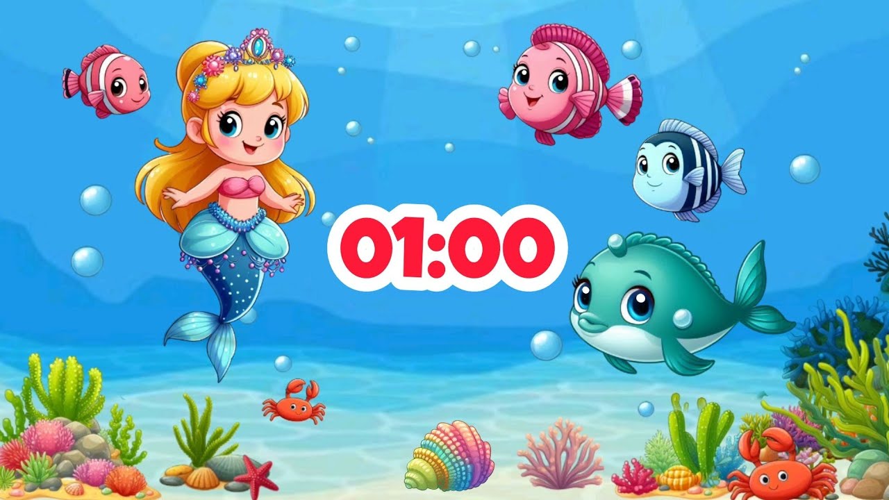 1 minute countdown timer for kids 😍 with fun music - YouTube