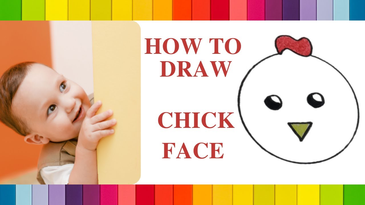 How to draw Chick Face - Chick Face drawing - schoolx360 - YouTube
