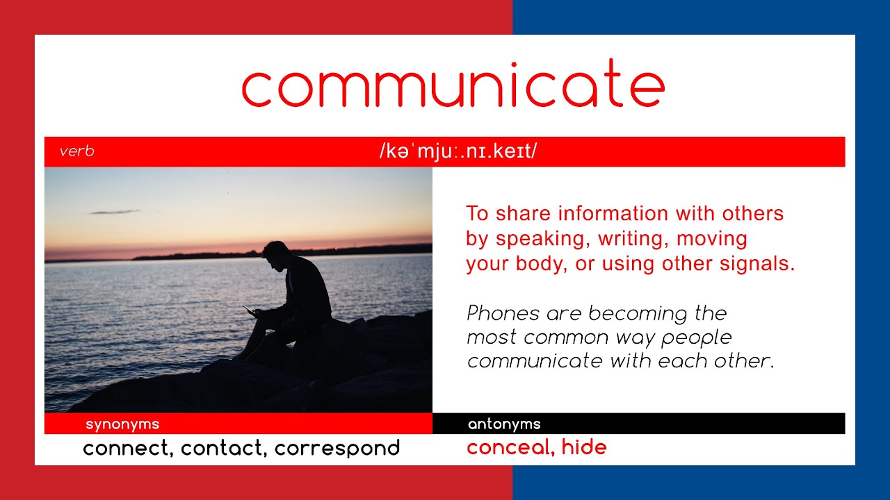 C O M M U N I C A T E - WORD OF THE DAY - English - Meaning - Spelling ...