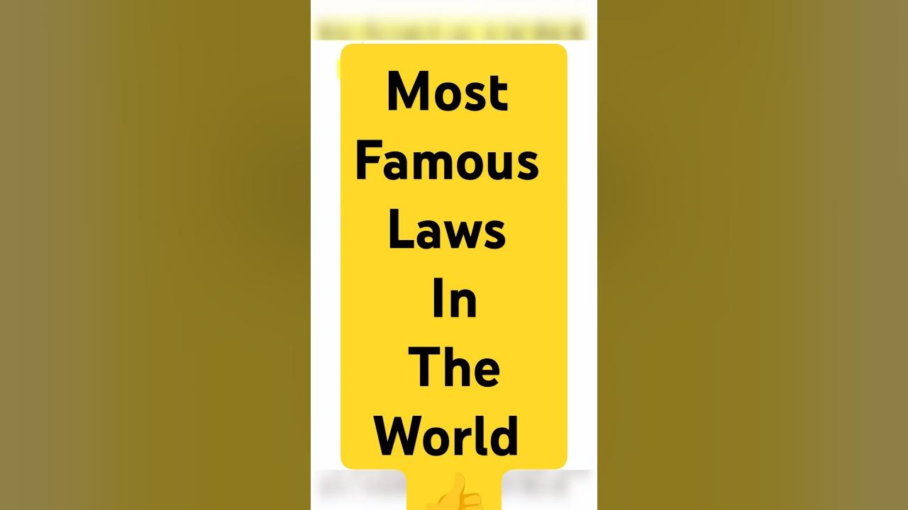 Most Famous Laws In The World #inspiration #quotes #motivation #shorts ...