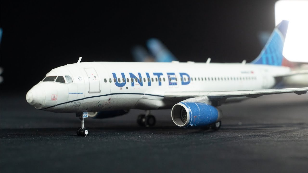 Gajet Papercraft | Airbus A320 United Airlines - YouTube