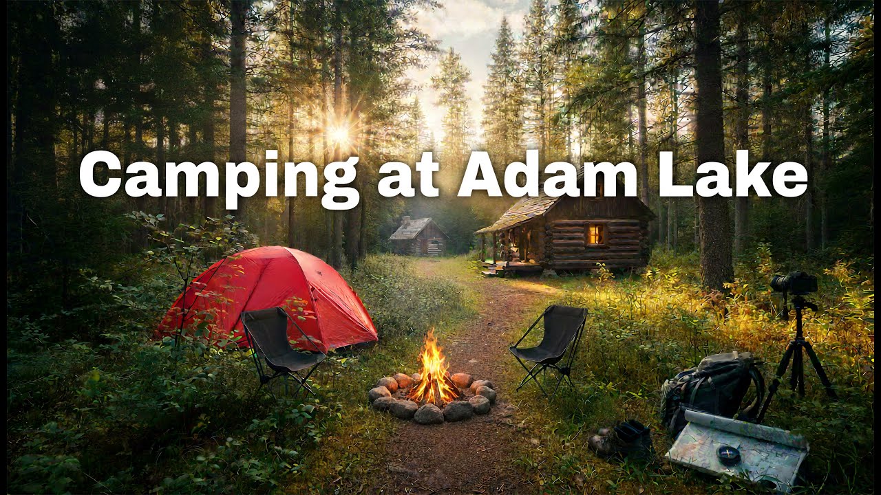 Camping at Adam Lake Manitoba | Hidden Cabins, Campfire & Sunset views ...