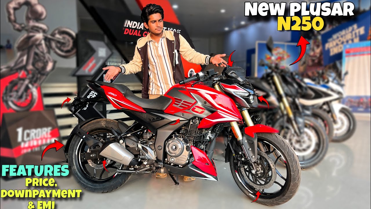 NEW Bajaj PLUSAR N250 Red Colour Detailed Review New Price 🙀 - YouTube