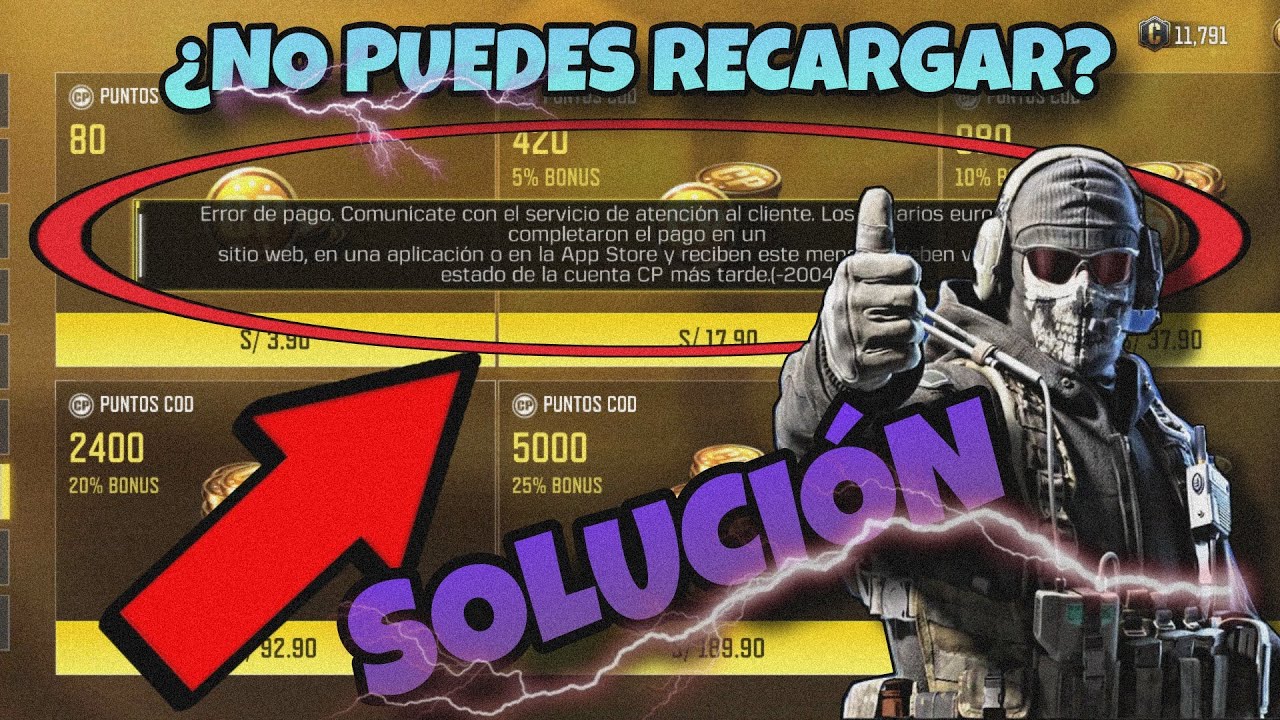 Por que NO PUEDO RECARGAR en CALL OF DUTY MOBILE | SOLUCIÓN DE ERRORES ...