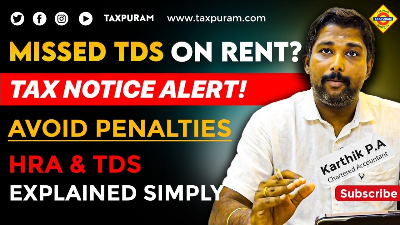 Missed TDS on Rent? Tax Notice Alert! | Avoid Penalties | HRA & TDS ...