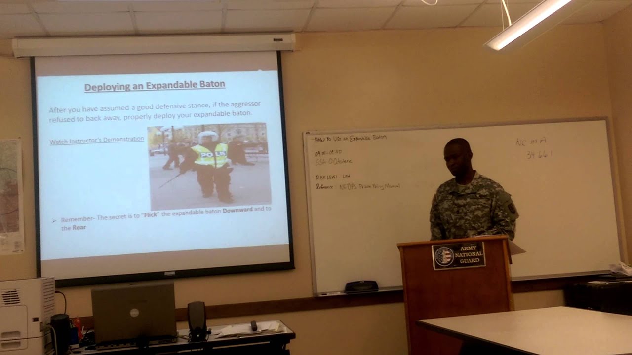 How to use an Expandable Baton: U.S. Army Instruct - YouTube