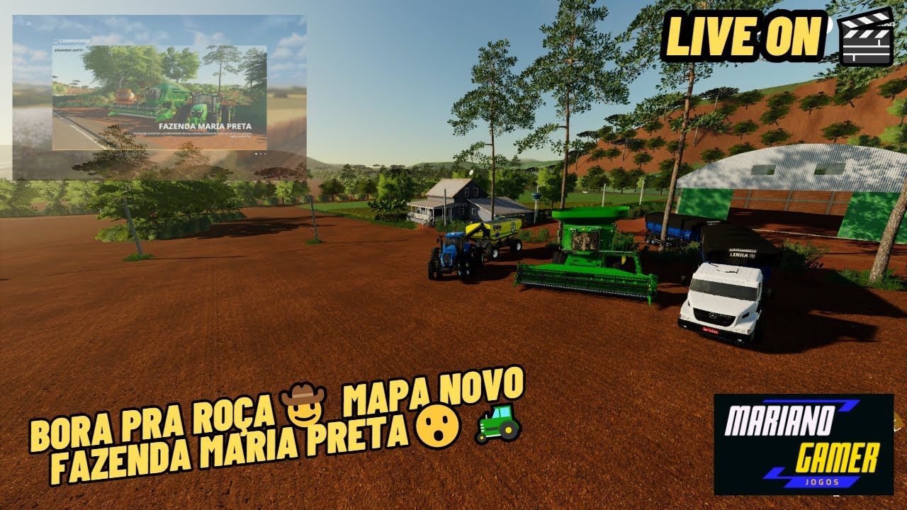 (🔴LIVE ON🛑🎬)JOGANDO FARMING SIMULATOR 19 BORA PRA ROÇA FAZENDA MARIA ...