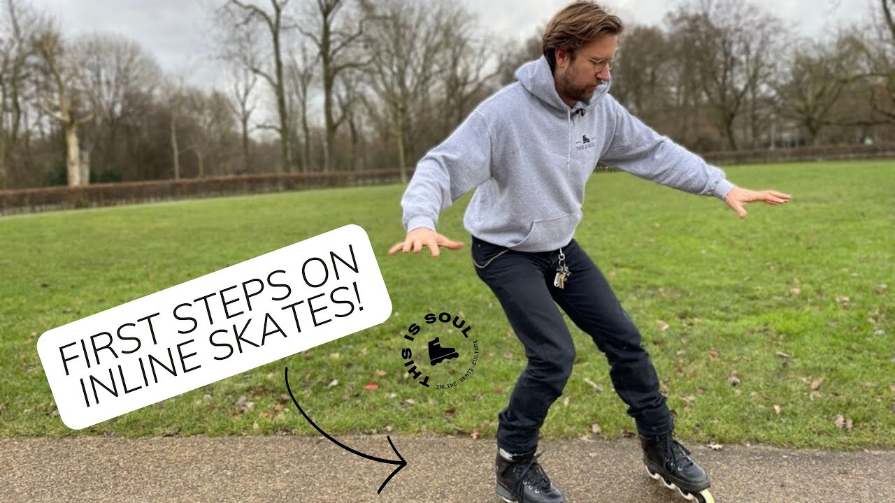 FIRST STEPS ON INLINE SKATES - YouTube