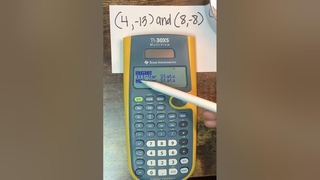 Finding Slope and Y-Intercept Using the TI-30XS Multiview - YouTube