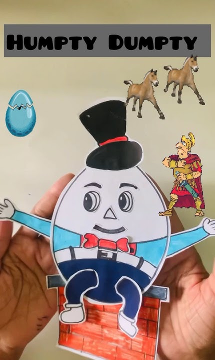 English rhymes Humpty Dumpty for kids | Cartoon Egg Paper Craft | How ...