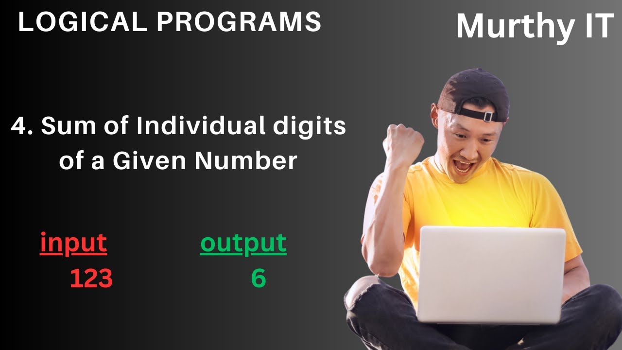 4.Sum Of Individual Digits Of a given Number - YouTube