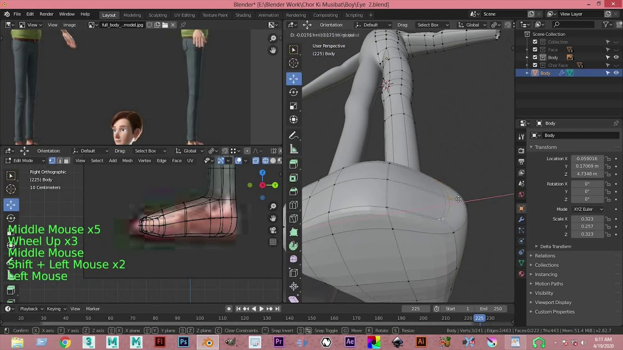 Blender Leg Modeling Part 6 - YouTube