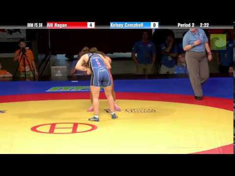 58 KG Finals (1 of 2) - Alli Ragan vs. Kelsey Campbell - YouTube