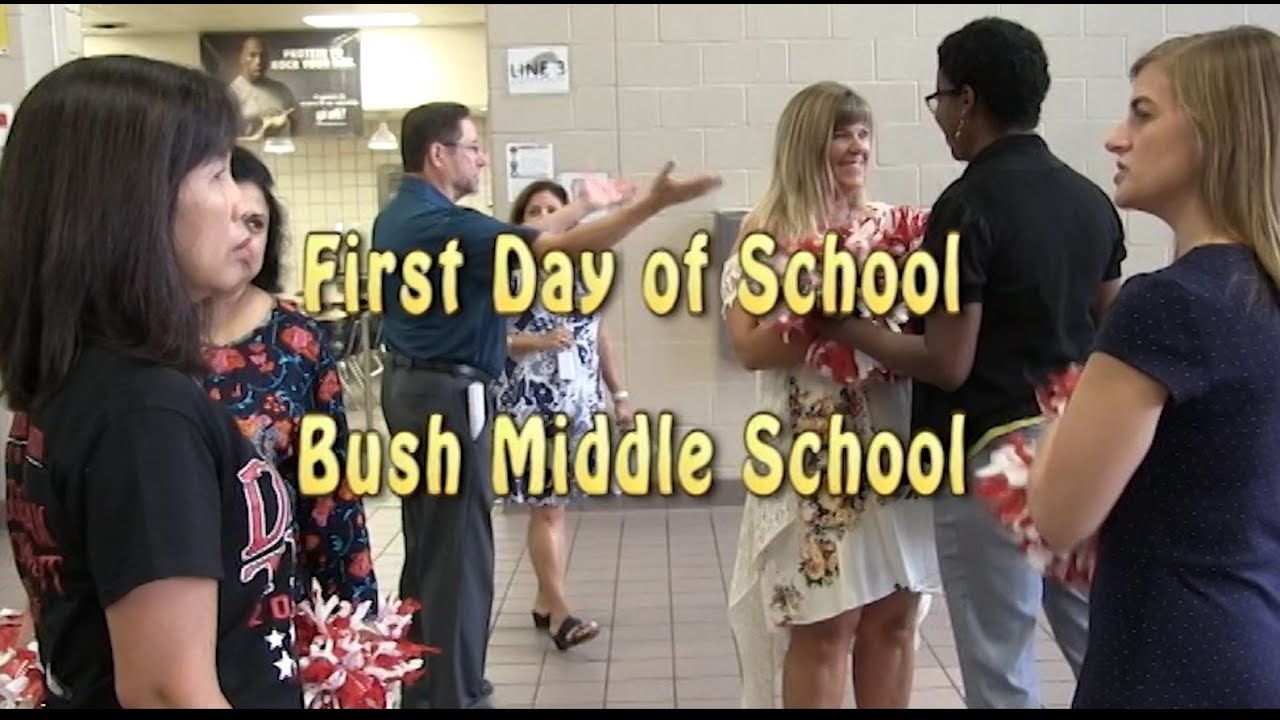 First Day of School Bush Middle School 2018 - YouTube
