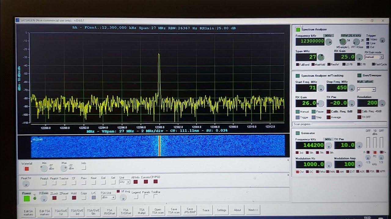 ADALM-PLUTO Spectrum analyzer harmonic mode - YouTube