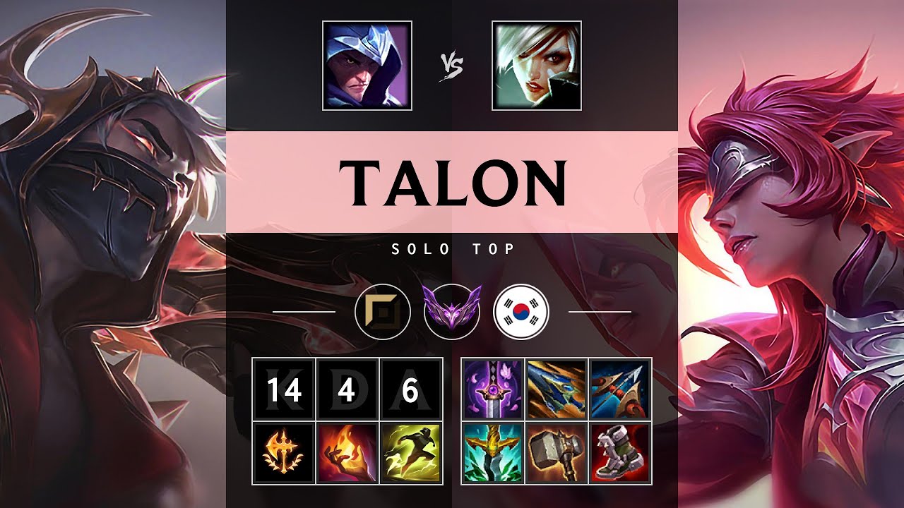 Talon Top vs Riven - KR Master Patch 25.07 - YouTube
