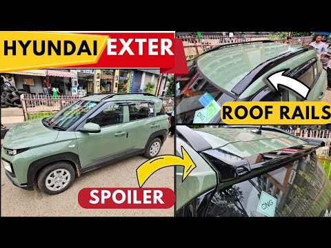 Hyundai Exter Glossy Black Roof Rails and Spoiler 🔥 6268777684 - YouTube