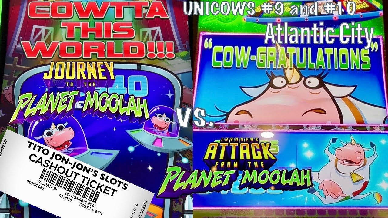 Atlantic City Unicow Showdown! Journey vs. Attack | Planet Moolah Slot ...