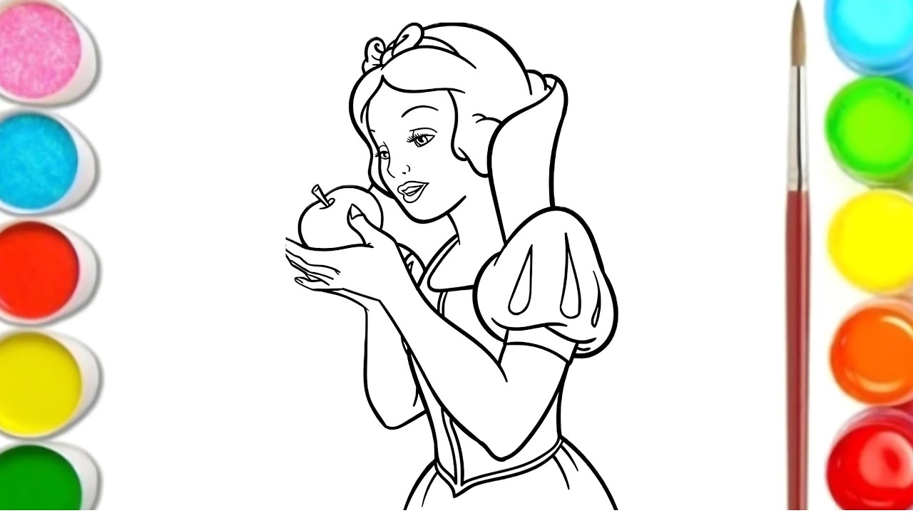 How to Draw Snow White | Disney Princess Drawing | Easy Step by Step ...