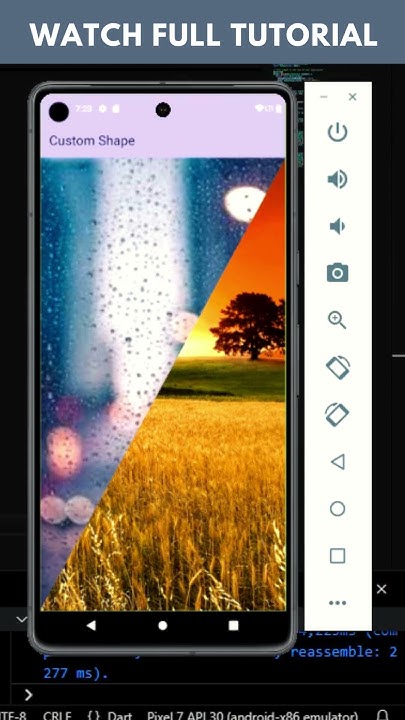 Flutter tutorial custom shape clipper clip path mobile application ...