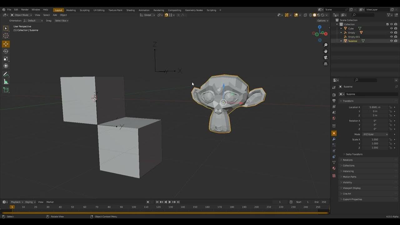 Base Point Snapping using Empties - Blender - YouTube