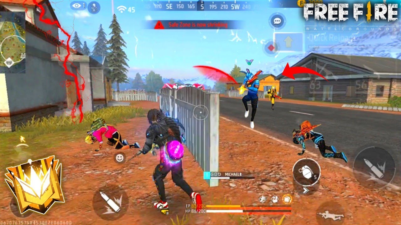 free fire mobile gameplay || solo vs squad || 18 kill full gameplay ...