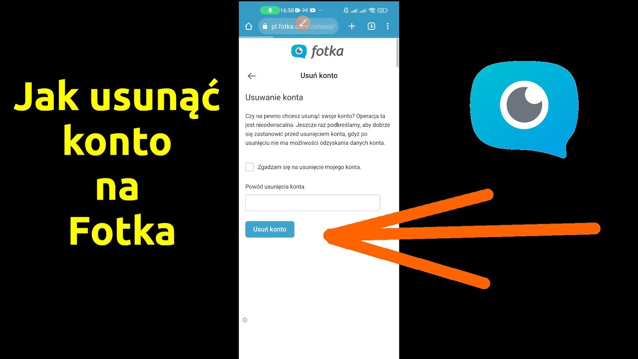 Jak usunąć konto na Fotka - YouTube