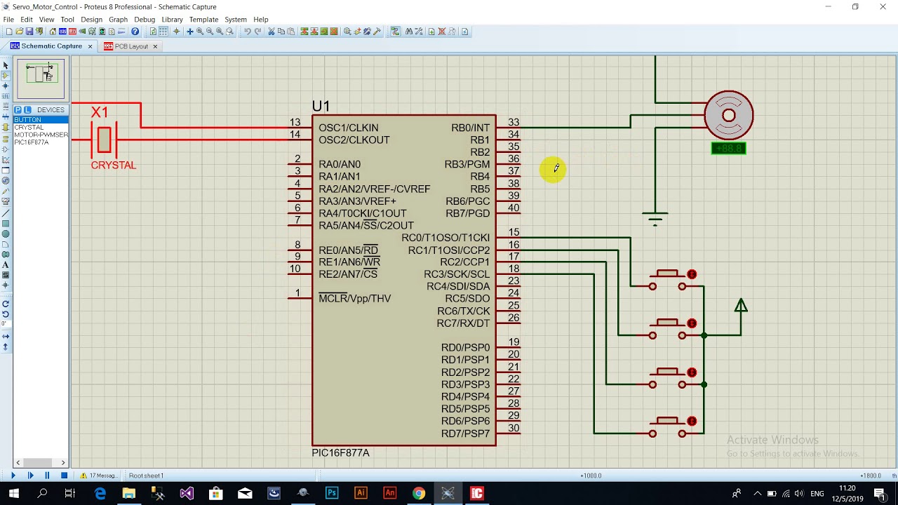 Servo Motor Control Simulation - YouTube