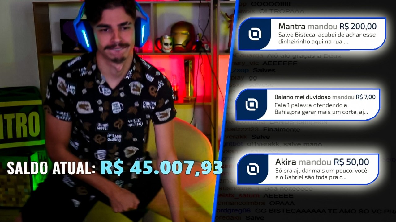 BISTECONE ARRECADOU R$45.000 NO LIVEPIX! - YouTube