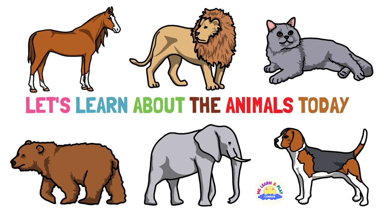 ANIMAL NAMES AND SOUNDS FOR KIDS | MORE KIDS SONGS AND NURSERY RHYMES ...