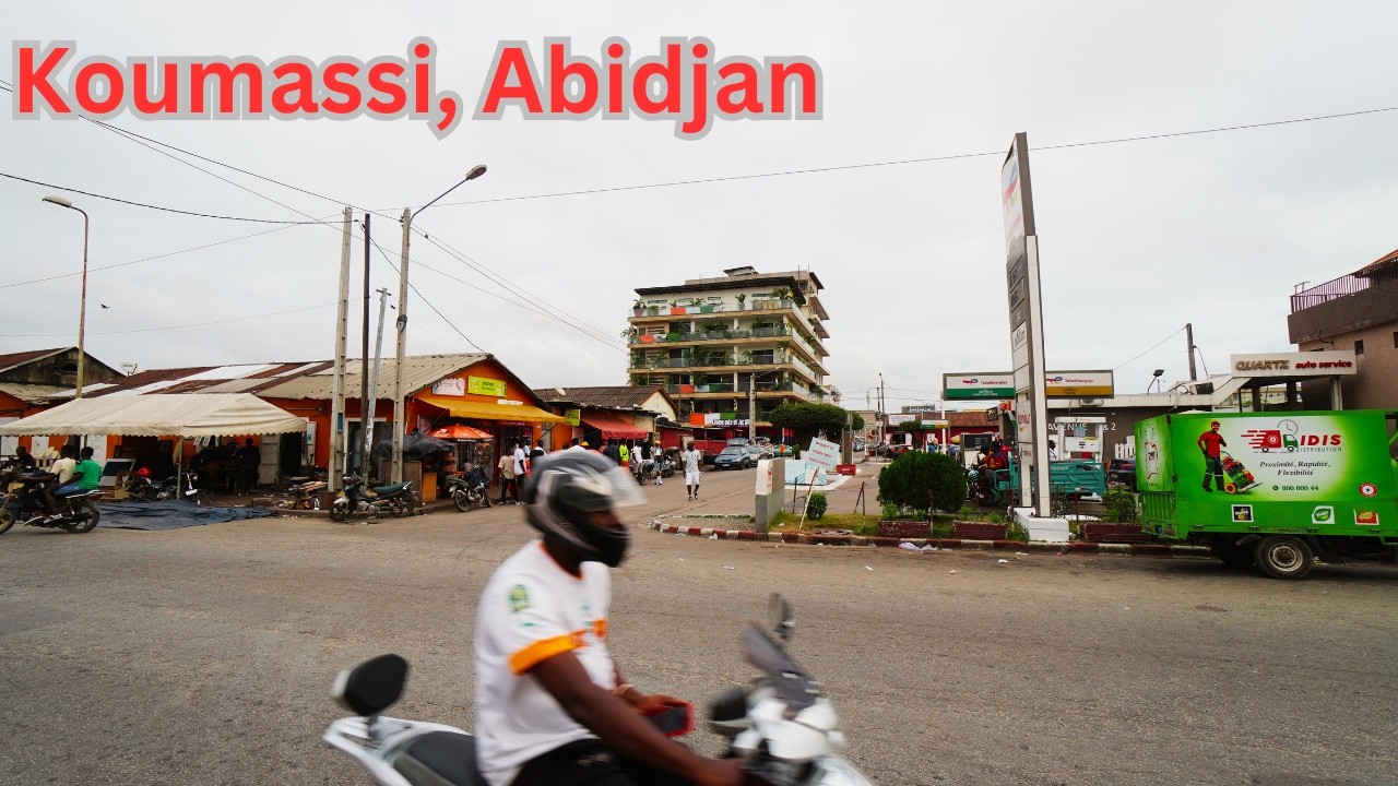Koumassi, inside Abidjan, a city walking tour - YouTube