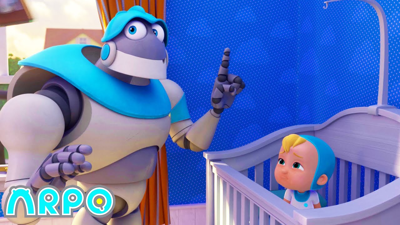 Baby Daniel Can't Get To Sleep | ARPO | Rob the Robot & Friends - Funny ...