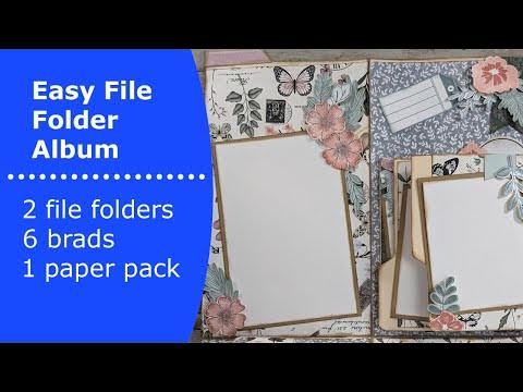File Folder Mini Album Tutorial cutting instructions CTMH Cosette Makers with Heart Virtual Crop ...