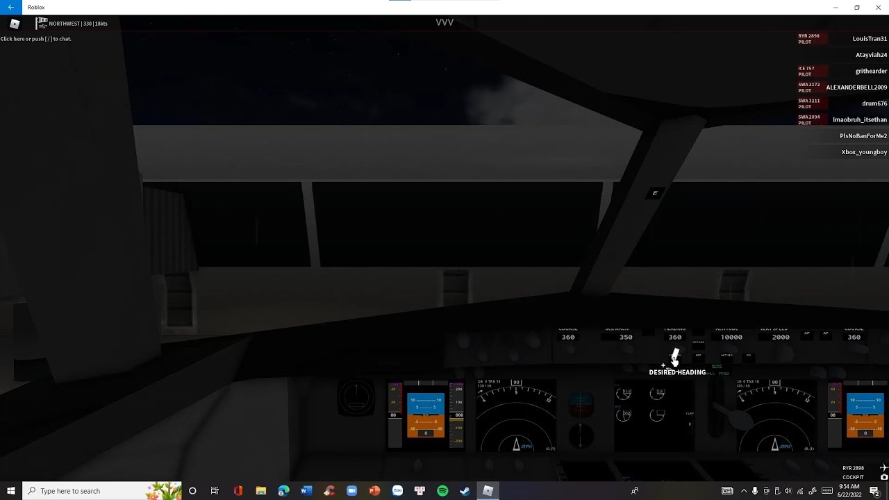 Flying first person with B737 (roblox flightline) - YouTube
