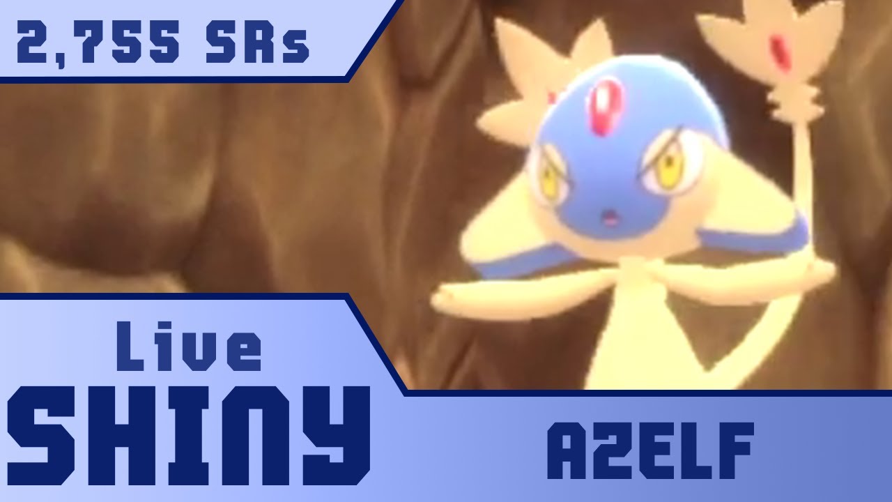 Live Shiny Azelf after 2,755 SRs! • Pokemon Brilliant Diamond - YouTube