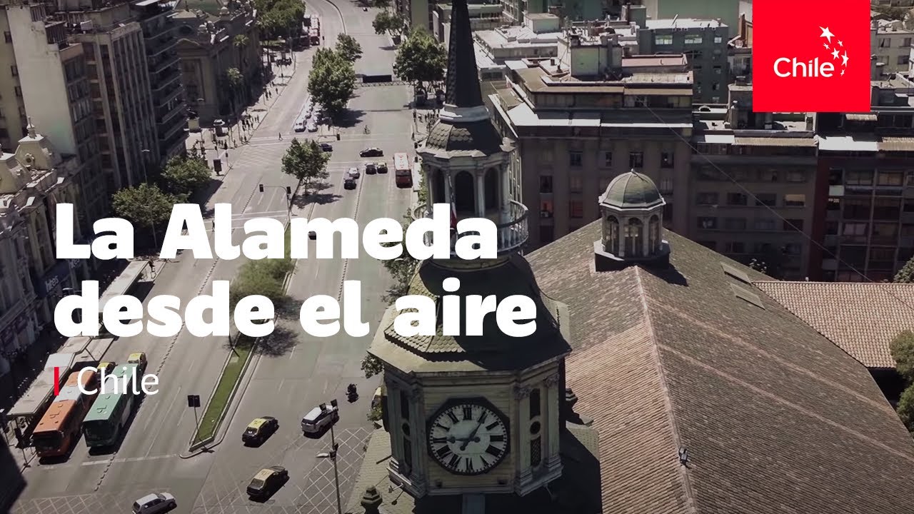 Chile: La Alameda desde el aire - YouTube