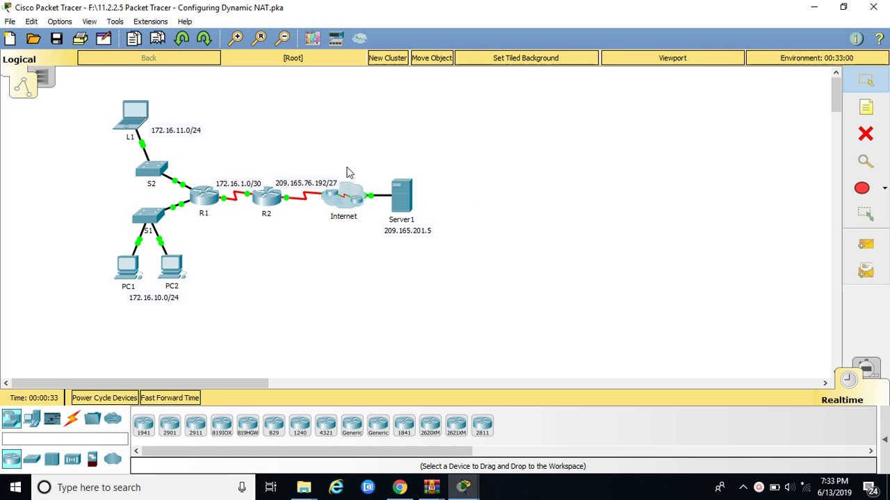 9.2.2.5 Packet Tracer - Configuring Dynamic NAT - YouTube